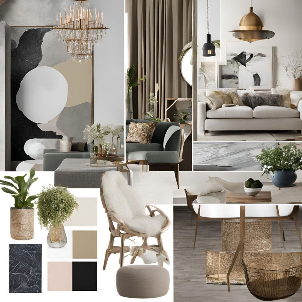 Mood Board Interior Design ideas in Dubai | Radyinterior Design