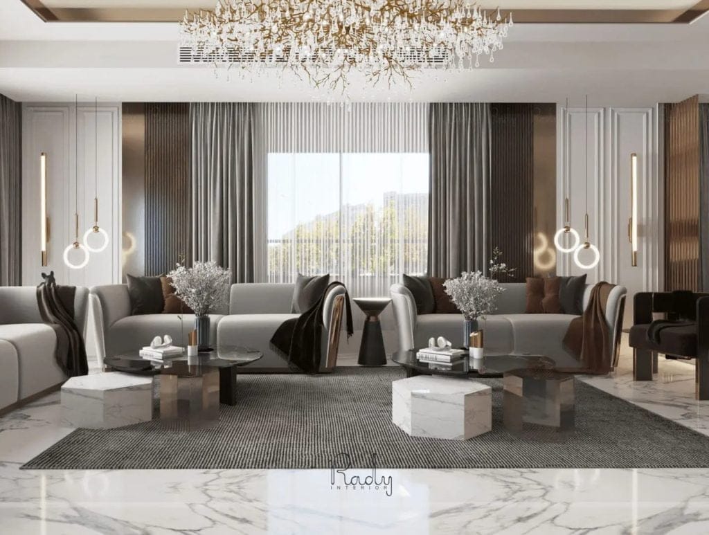 Living Room Interior Design Services in Dubai | Radyinterior